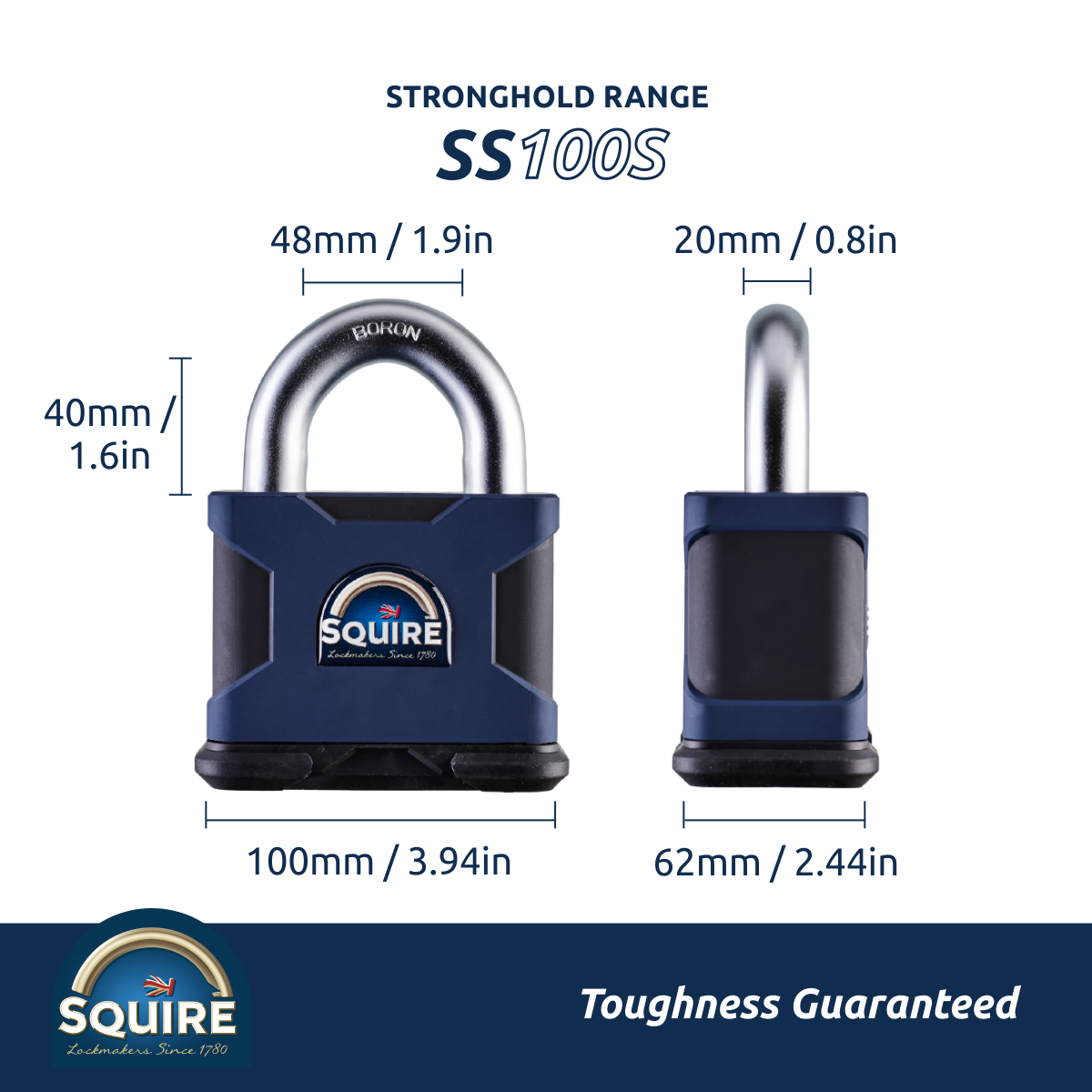 Squire Stronghold Heavy Duty Padlock | Boron Steel | SS100S – Squire Locks