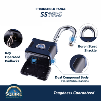 Squire Stronghold Heavy Duty Padlock | Boron Steel | SS100S – Squire Locks